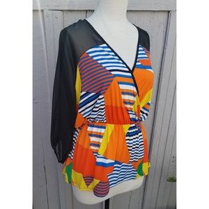 Tops | 3x Multi Color 34 Sleeve Top | Poshmark